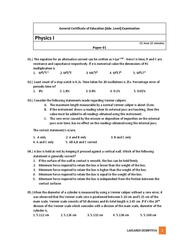 Paper 01 | PDF | Force | Angular Momentum