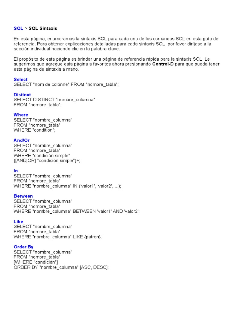 SQL Todo | PDF | SQL | Informática