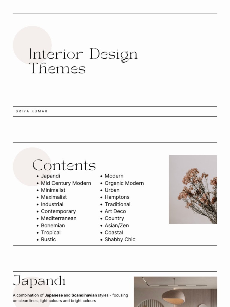 Interior Design Styles | PDF | Furniture | Art Deco