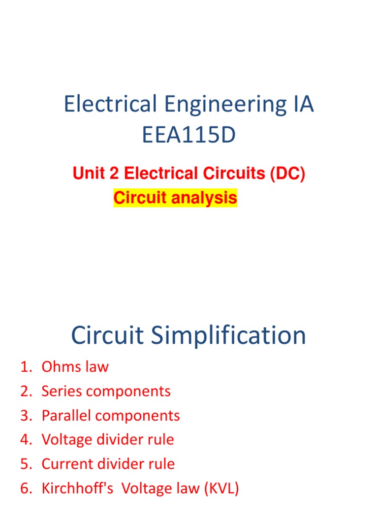 DC Circuit Analysis and Simplification | PDF
