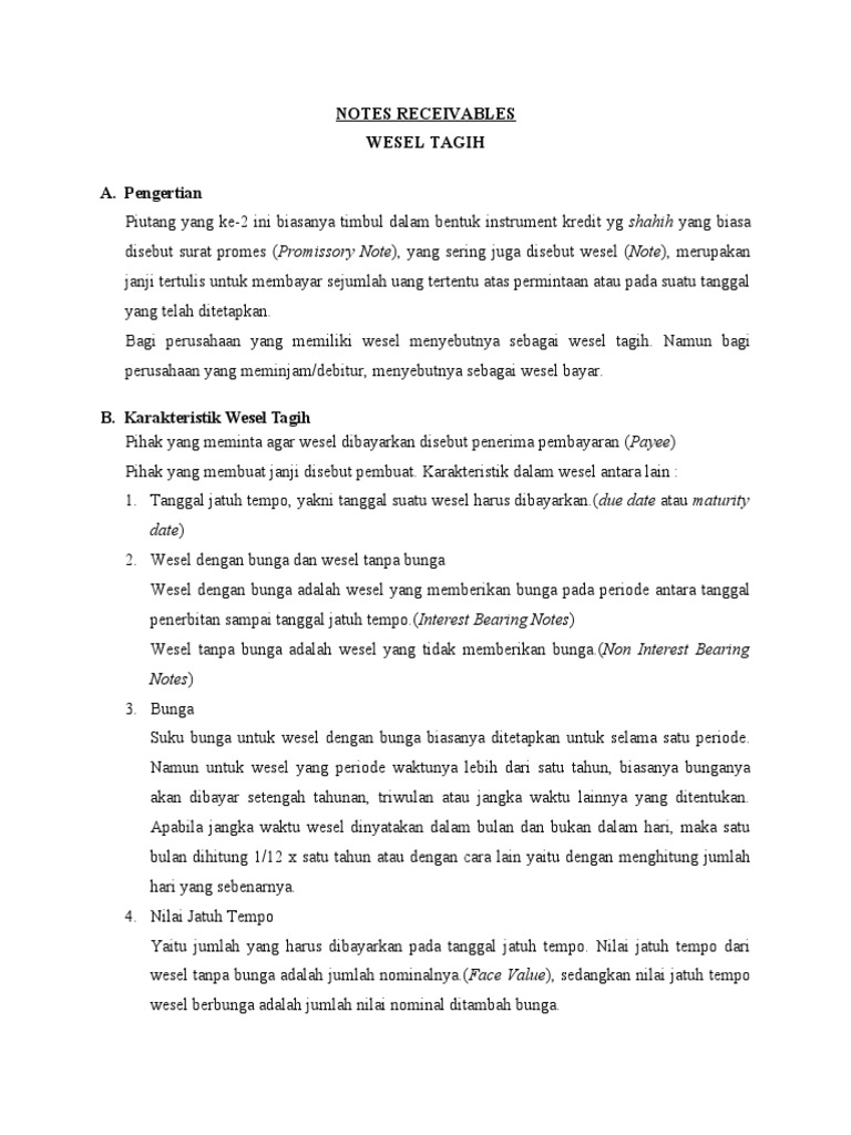 Notes Receivables | PDF | Pengelolaan Keuangan & Uang