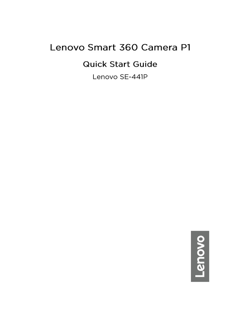 Smart 360 Camera p1 Lenovo Se 441p QSG 202011 | PDF