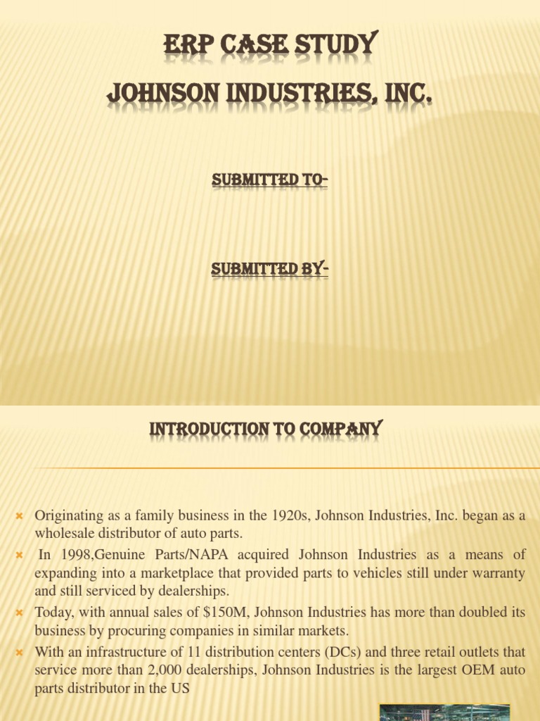ERP Case Study-Johnson Industries | PDF | Inventory | Business Process
