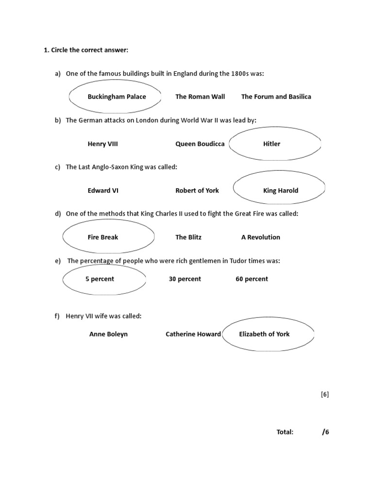 Term 2 Retake History (Answer Key) | PDF | House Of Tudor