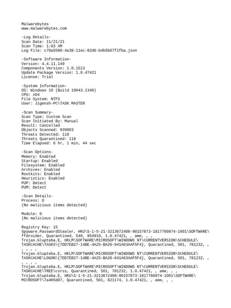 Virus | PDF | Windows Registry | Microsoft Windows