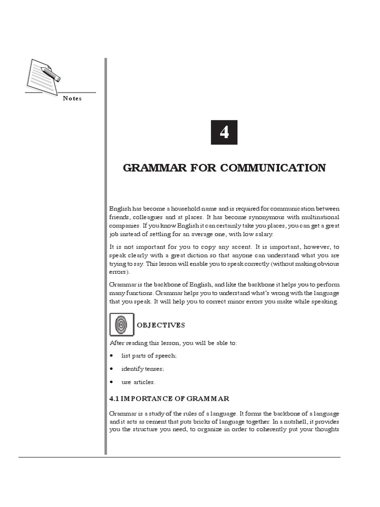Essential English Grammar for Communication | PDF | Adverb | Part Of Speech