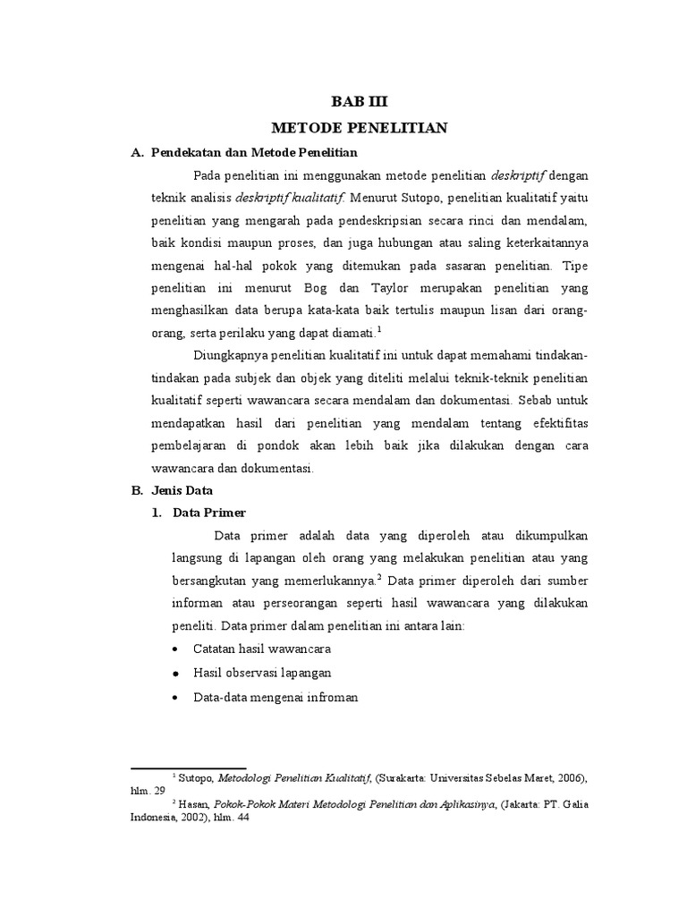 004 Bab Iii Metode Penelitian | PDF