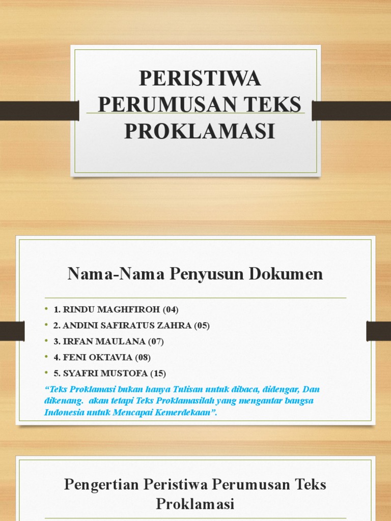 Perumusan Teks Proklamasi | PDF | Perjalanan