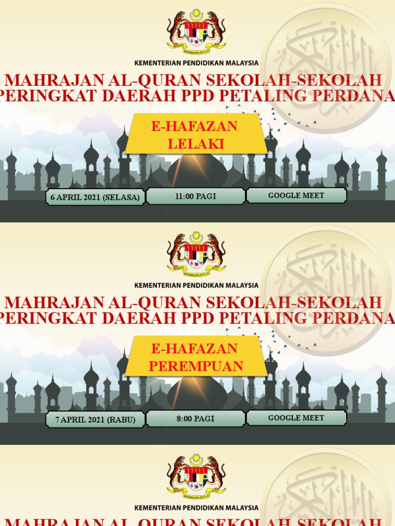 Banner MQSS Daerah PPD Petaling Perdana 2021 | PDF