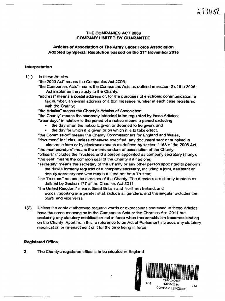 2016 ACF Memorandum of Association Companies - House - Document | PDF 2016 ACF Memorandum of Association Companies - House - Document | PDF