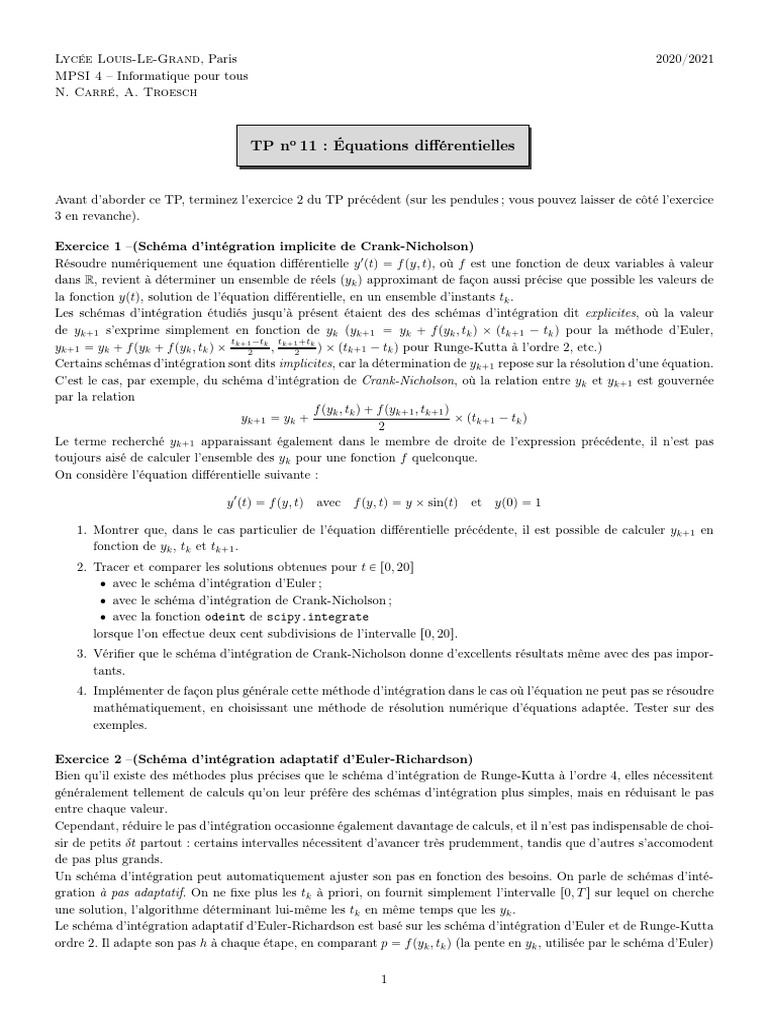 Eq Diff 2 | PDF | Intégral | Mathématiques