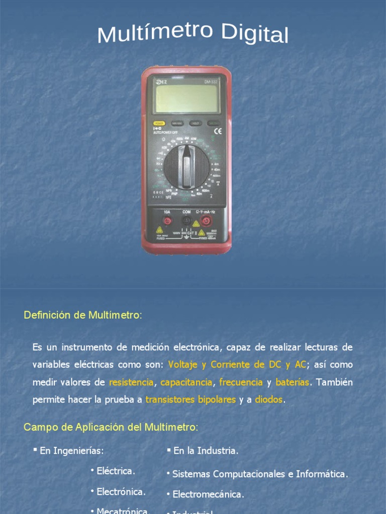 Clase de Multimetro | PDF | Transistor de unión bipolar | Diodo