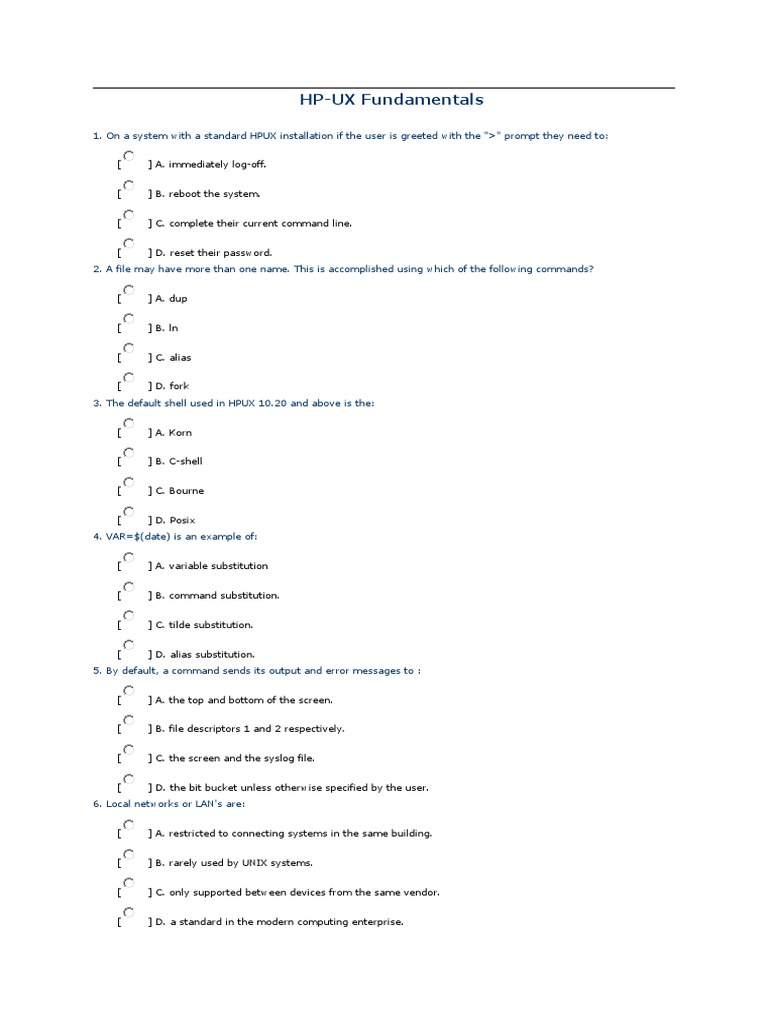 HP-UX Test | PDF | File System | Computer Network