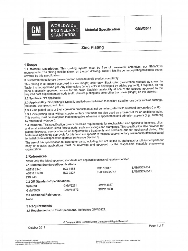 GMW 3044 Rev Oct 2017 | PDF