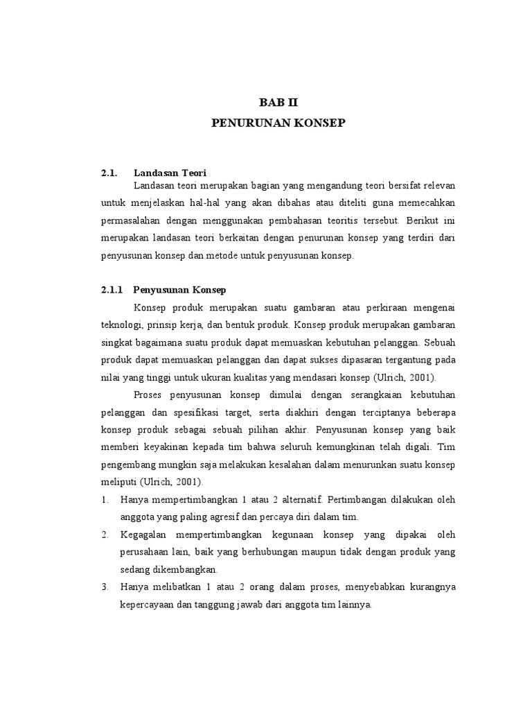 Bab Ii Penurunan Konsep | PDF | Seni