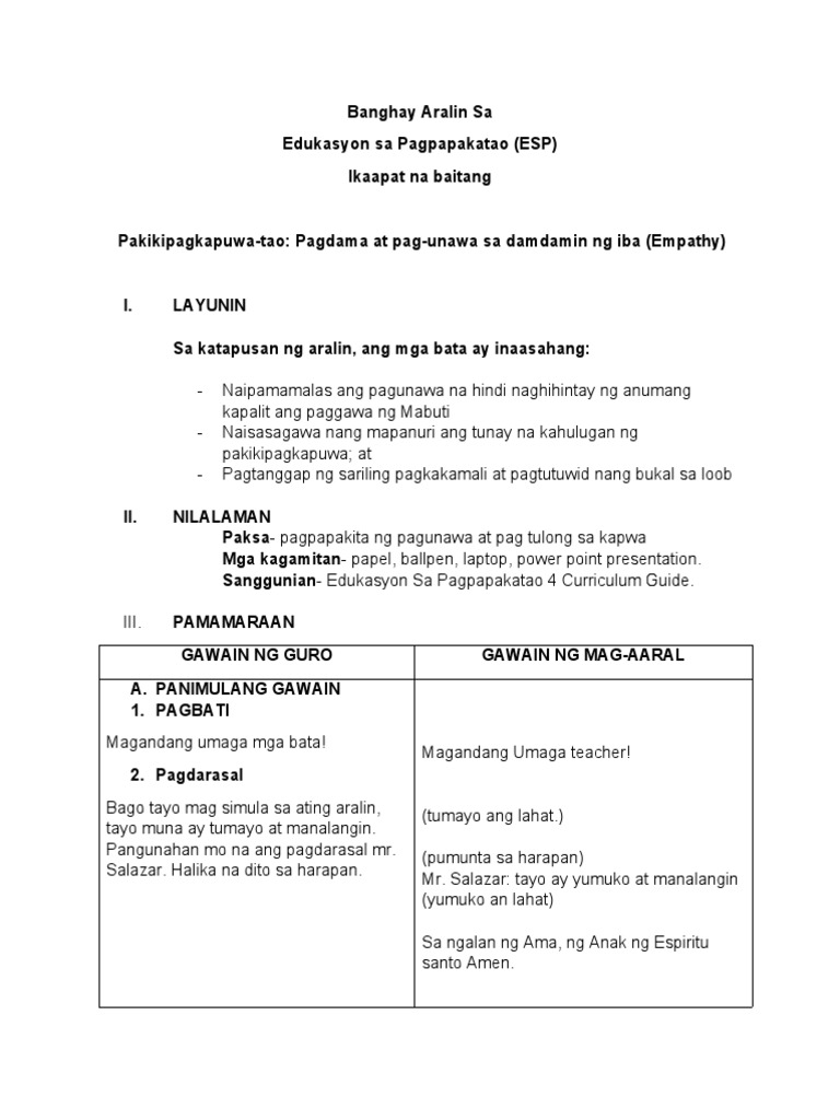 Detailed Lesson Plan IN GMRC | PDF