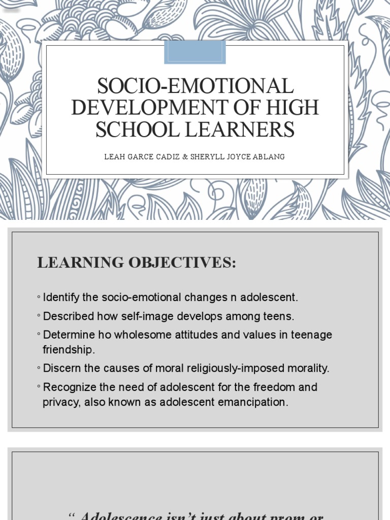 Socio Emotional Development | PDF | Adolescence | Identity (Social Science)