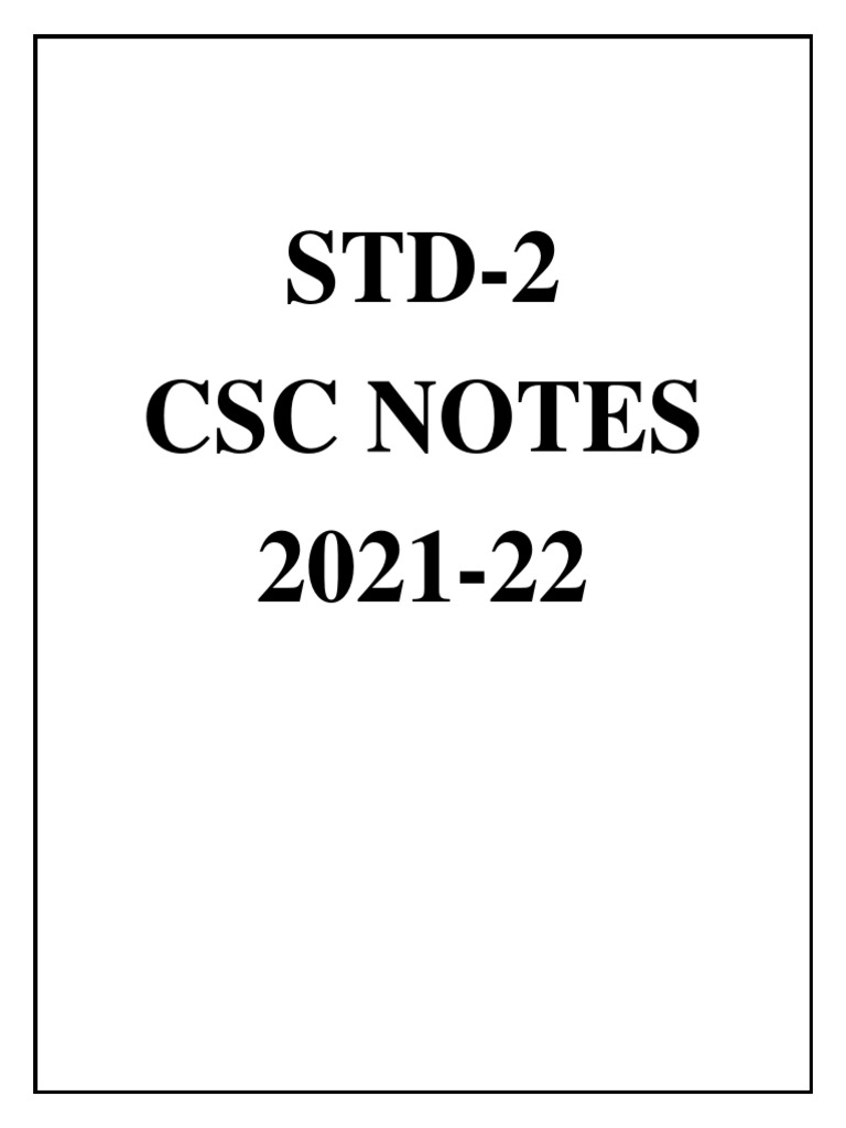 STD 2 CSC Notes 21 22 | PDF | Input/Output | Computer Keyboard STD 2 CSC Notes 21 22 | PDF | Input/Output | Computer Keyboard