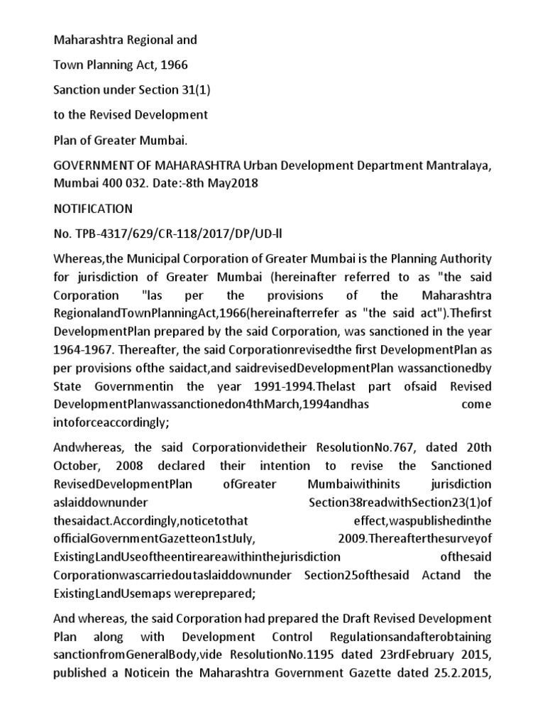 Greater Mumbai Development Plan 2034 | PDF | Building | Stairs