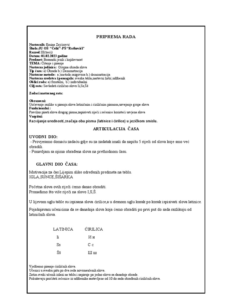 Bosanski priprema 02.02 | PDF