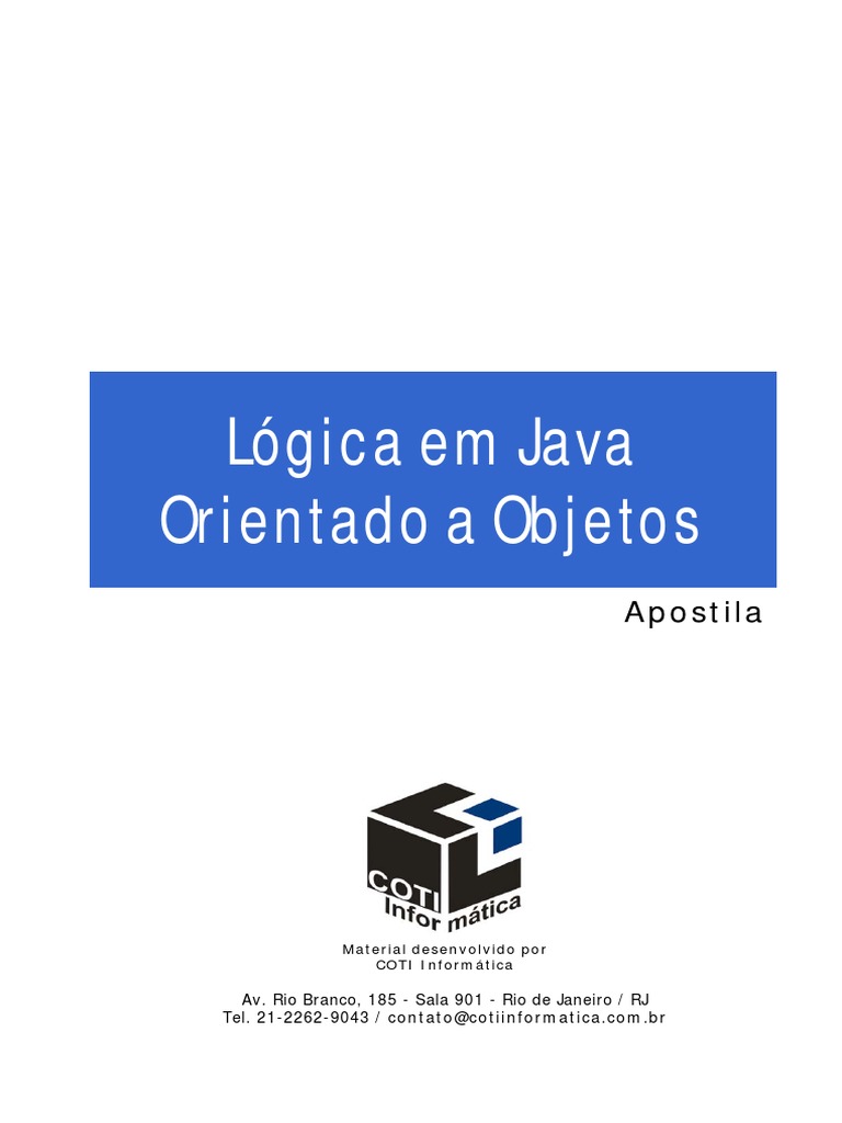 Apostila - Logica em Java | PDF | Classe (programação de computadores ...