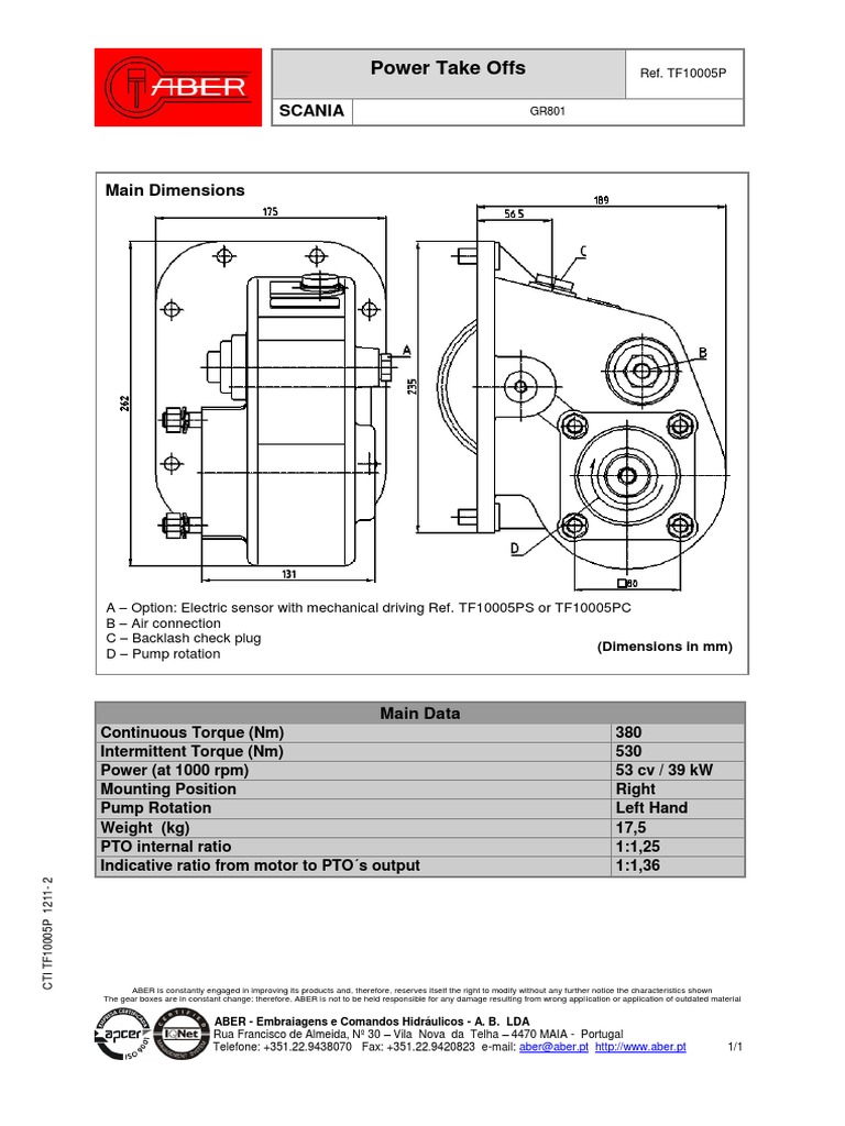 Pto Scania Tf10 | PDF