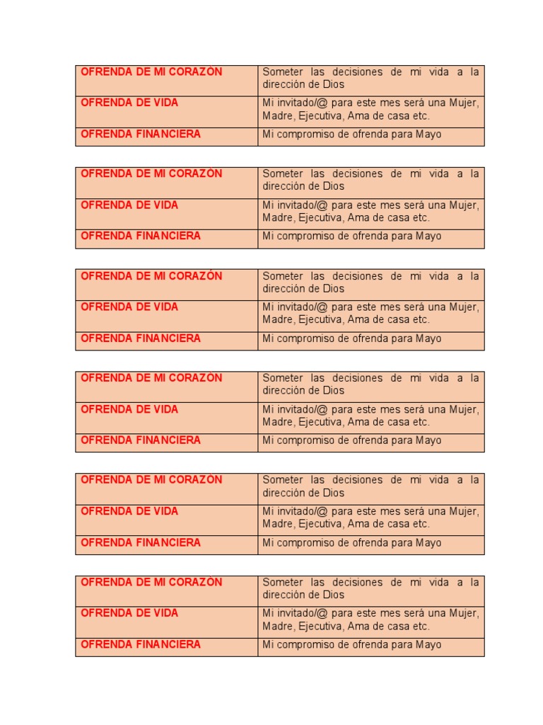 Ofrenda de Mi Corazón | PDF