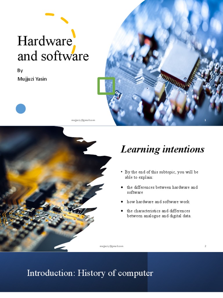 1.1 Hardware and Software | PDF | Computer Hardware | Computer Data Storage