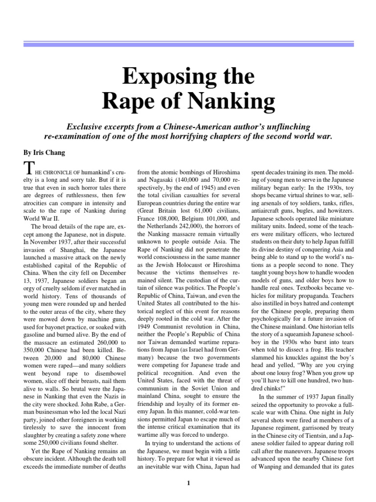 Rape of Nanking | PDF | Empire Of Japan