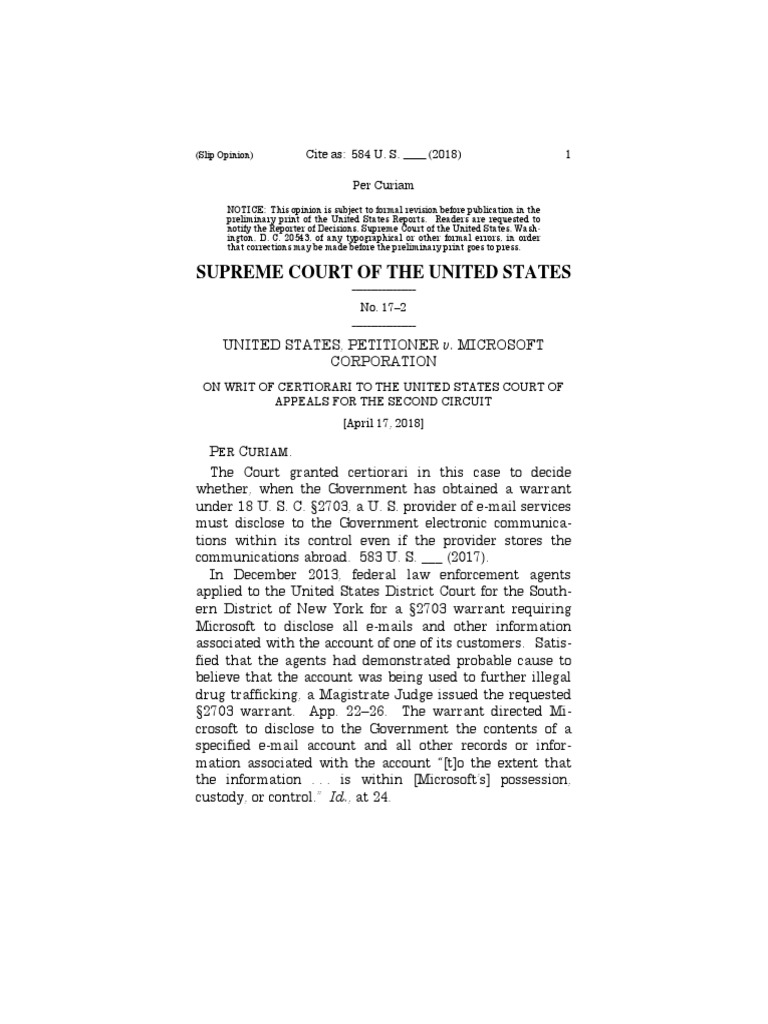 Supreme Court of The United States: 1 Cite As: 584 U. S. - (2018) Per ...