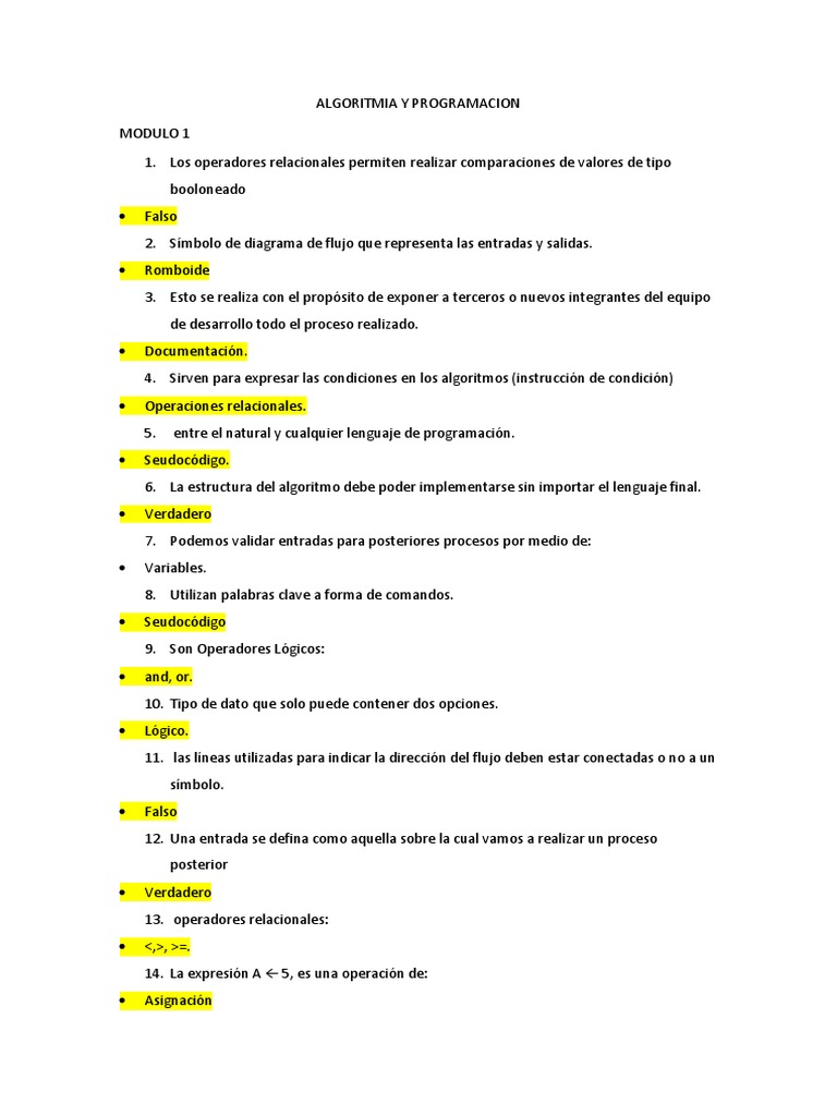 Algoritmia y Programación - Final Completo | PDF | Algoritmos | Lenguaje de programación