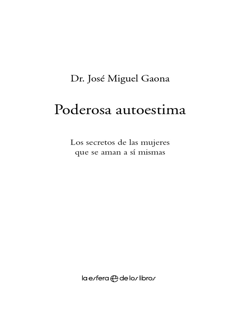Poderosa Autoestima Primeras | PDF | Autoestima | Amor