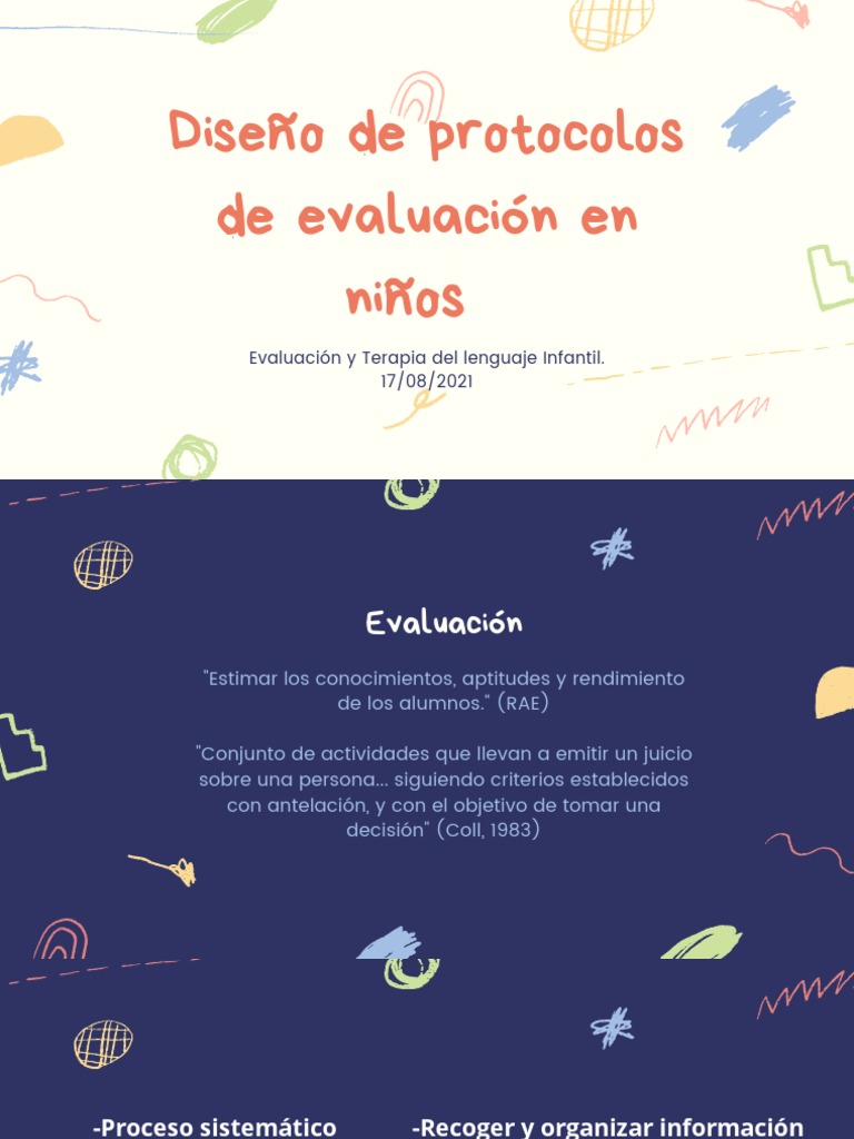 Diseño de protocolos de evaluación en niños | PDF | Evaluación | Sicología