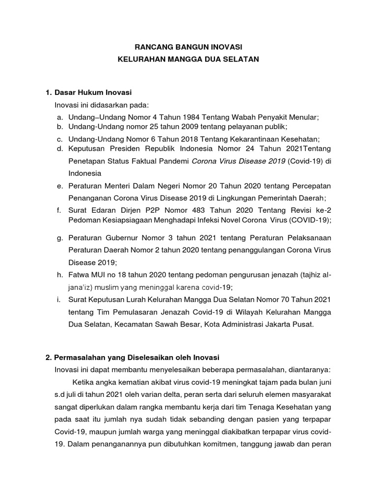 Rancang Bangun Inovasi Kel. MDS | PDF