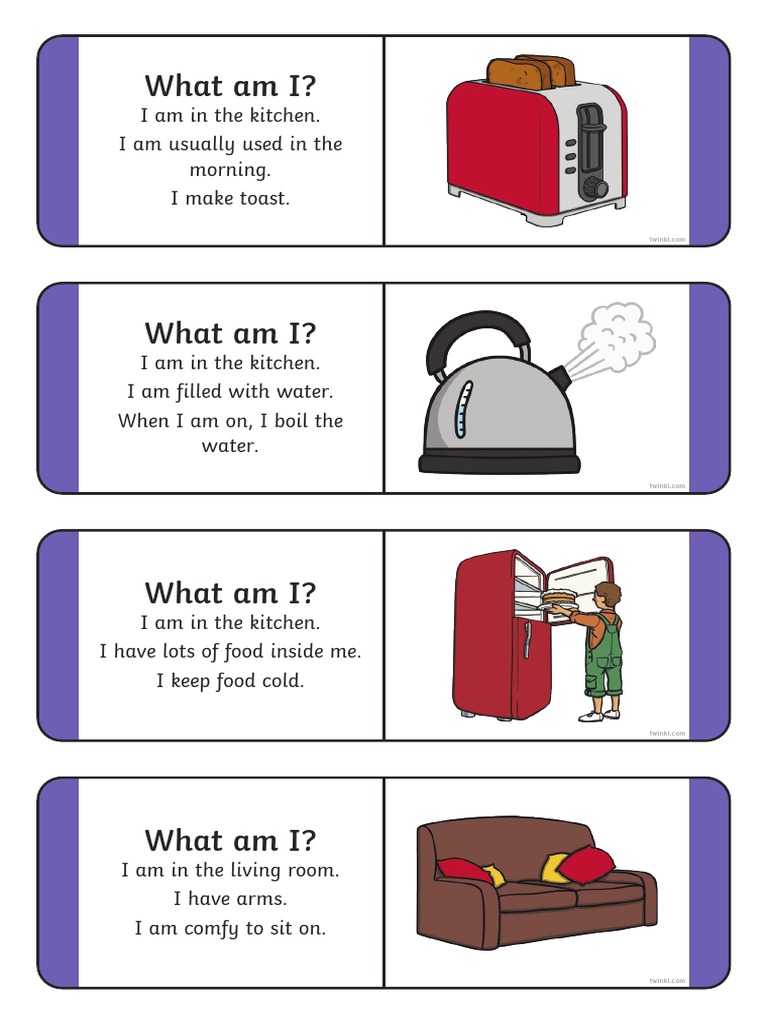 T S 892 What Am I Guessing Game Cards Household Objects - Ver - 2 | PDF