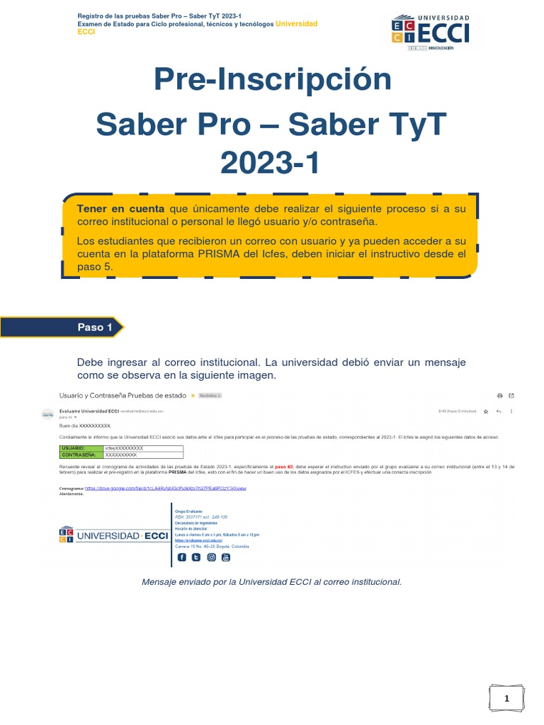 Instructivo Pre-Inscripción SaberPro-SaberTyT 2023-1 (1) GGG | PDF | Contraseña | Autenticación