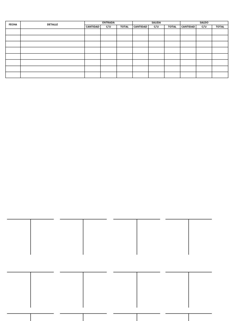 Modelo Basico de Kardex | PDF