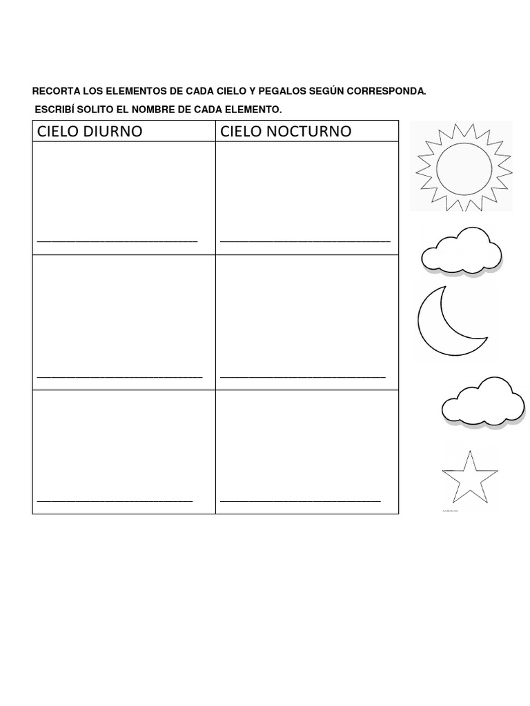 Elementos del Cielo Diurno y Nocturno | PDF