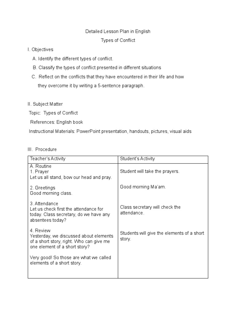 Detailed Lesson Plan in English (AutoRecovered) | PDF