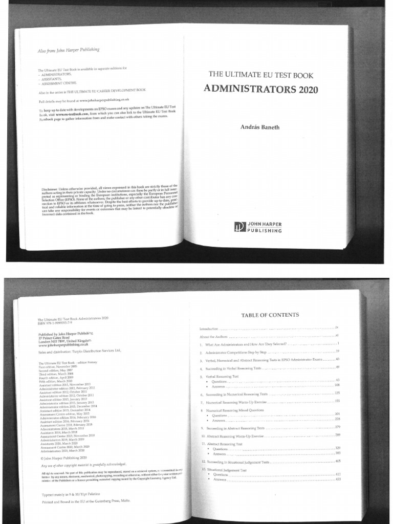 2020_Epso Test Book | PDF