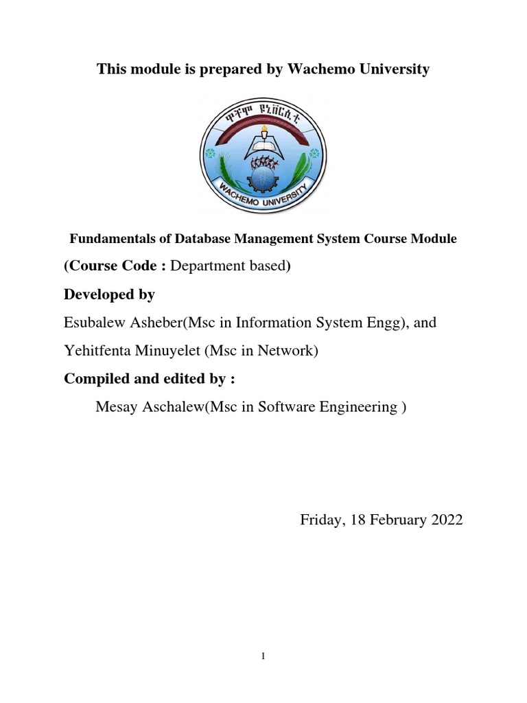 Fundamentals of DBMs Final Editing | PDF