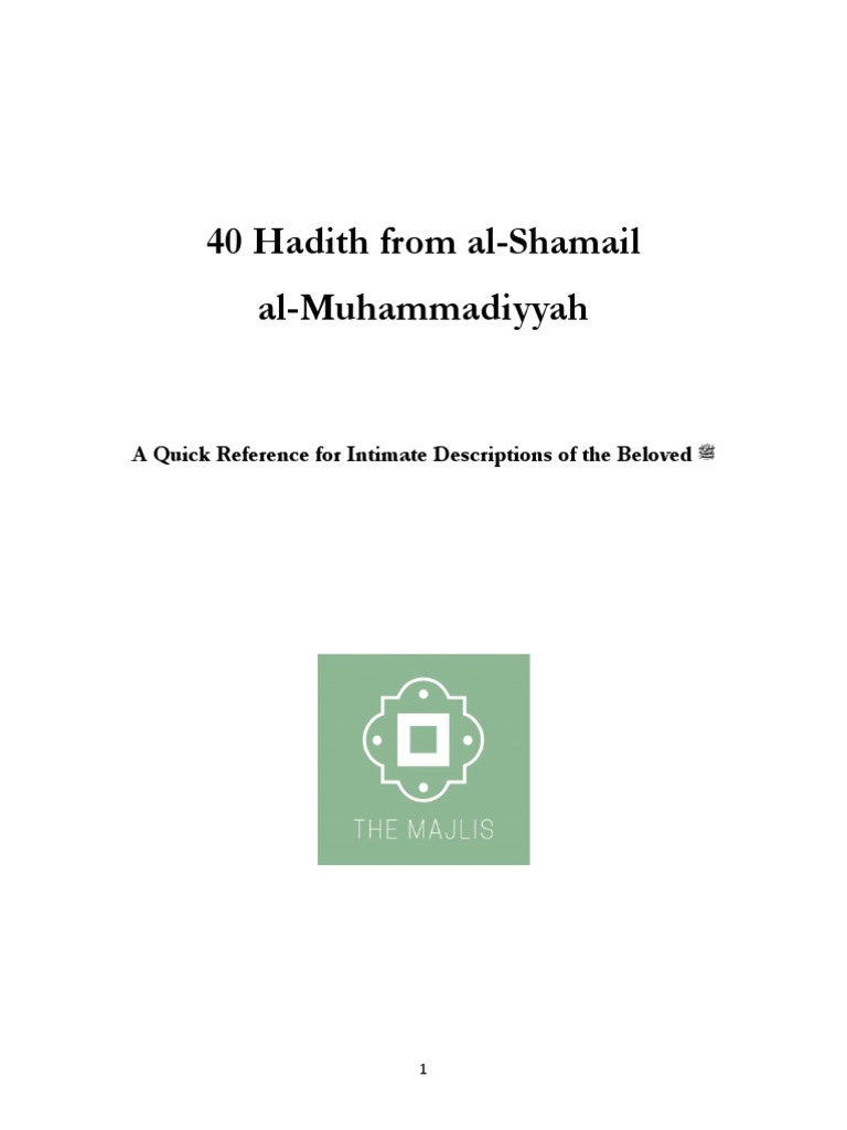 40 Hadith: Intimate Prophet Descriptions | PDF | Hadith | Muhammad