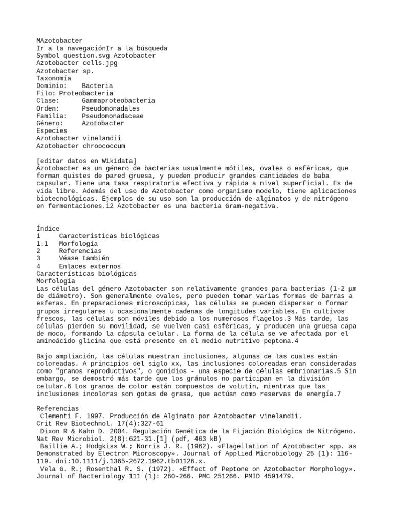Micro1 - Azotobacter | PDF | Bacterias Gram-negativo | Taxonomía (biología)