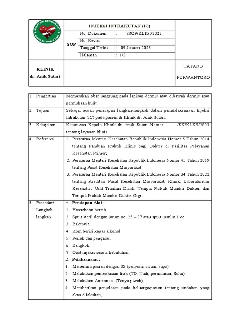 Injeksi Intrakutan | PDF