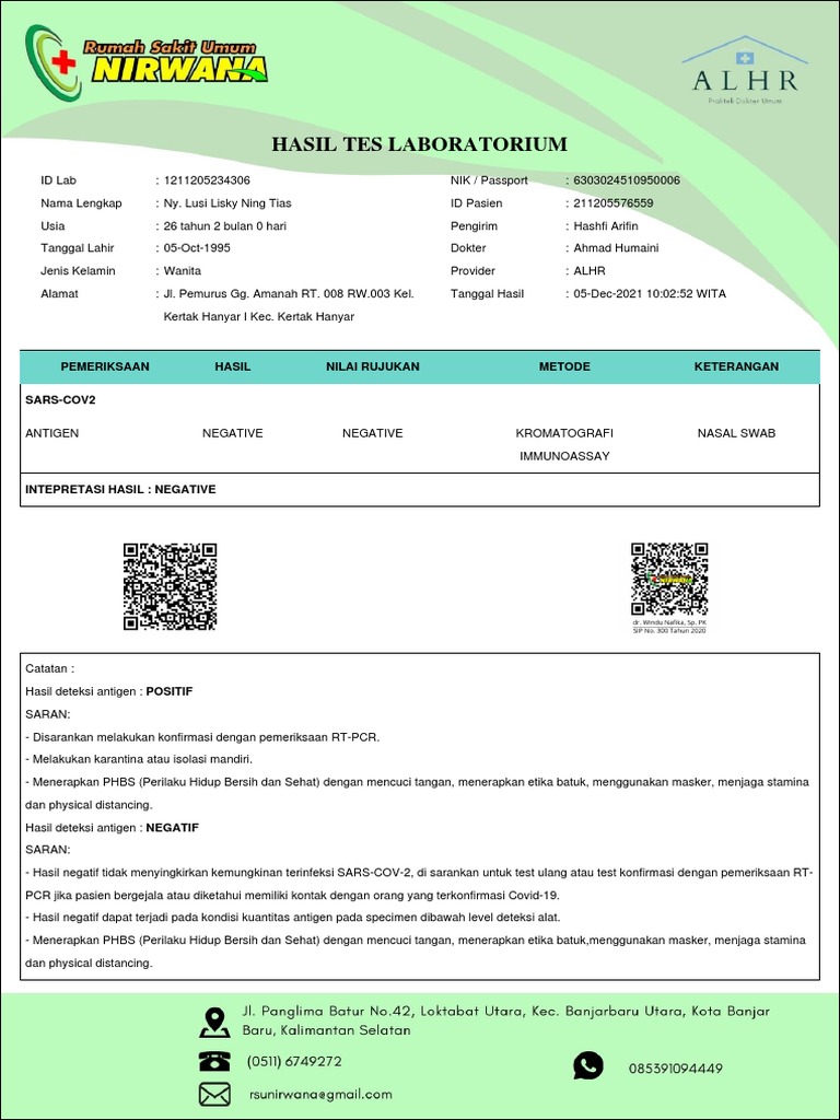 Hasil Pemeriksaan Ny. Lusi Lisky Ning Tias 1211205234306 | PDF