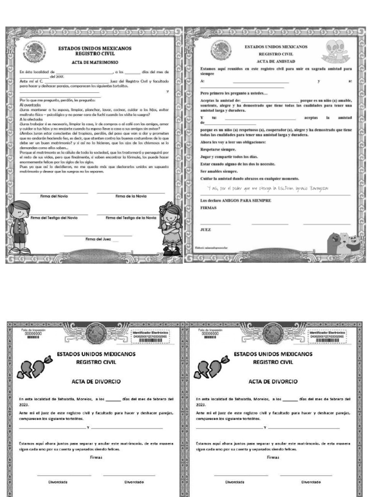 Actas Registro Civil Kermes | PDF