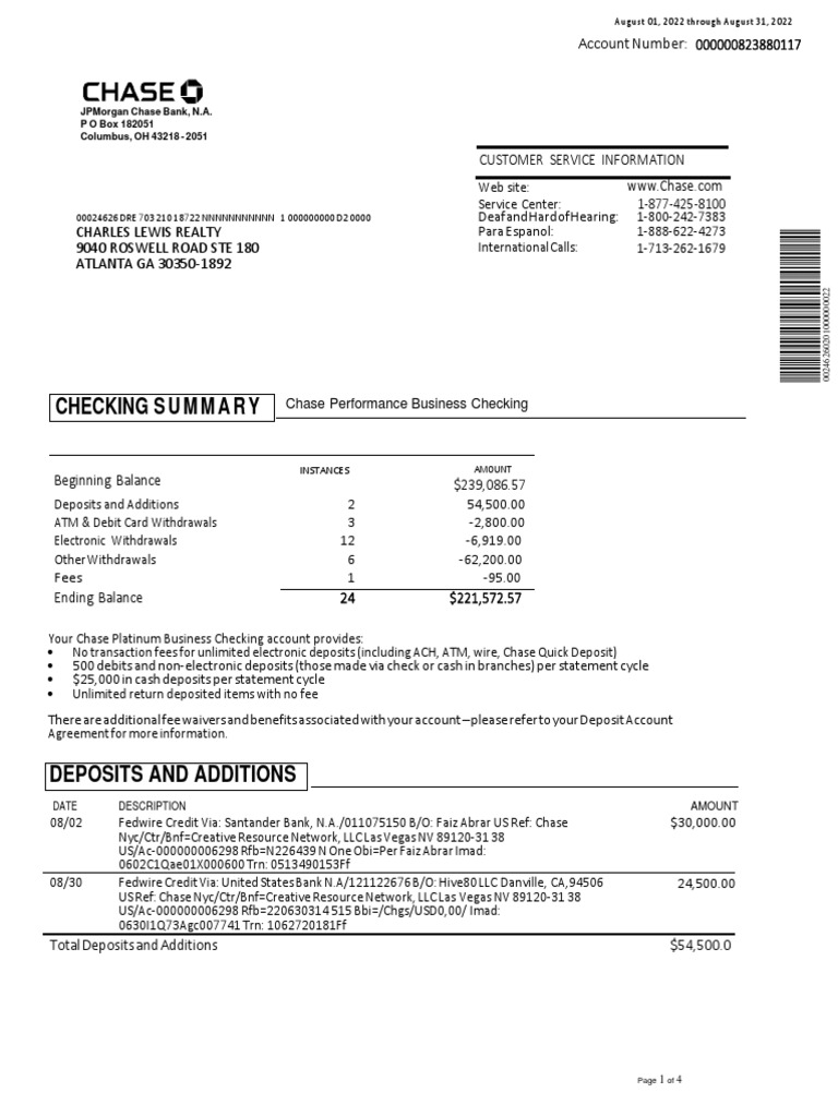 August Bank Statement | PDF | Credit Card | Transaction Account