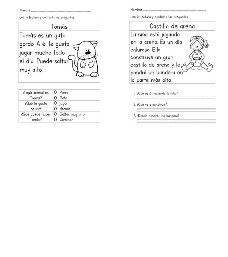Lecturas Comprensión Primer Grado | PDF