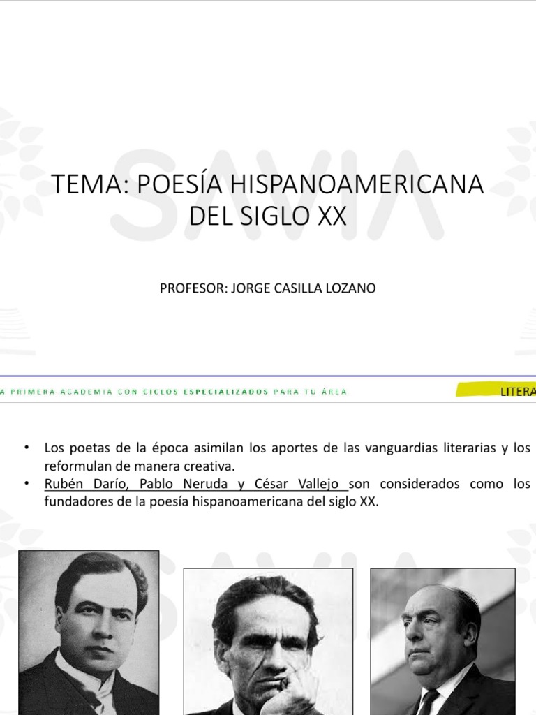 Poesía Hispanoamericana del Siglo XX | PDF | Poesía