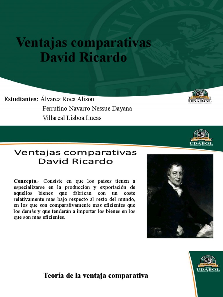 David Ricardo | PDF | Ventaja comparativa | El comercio internacional